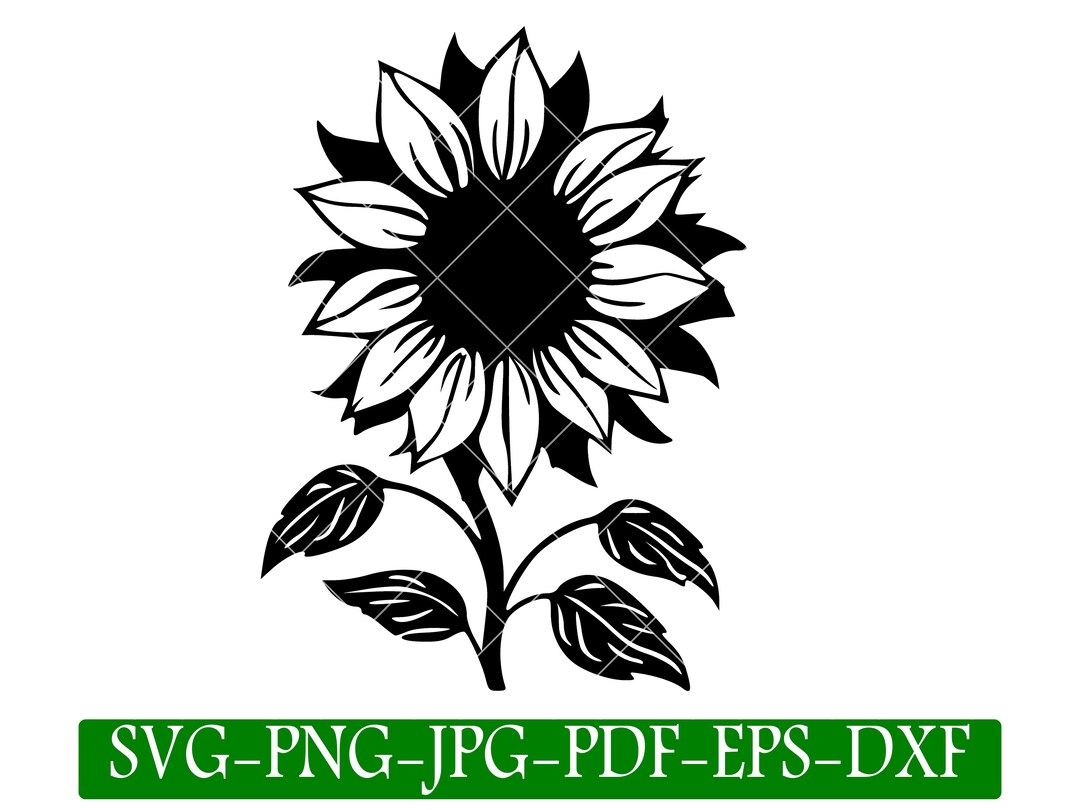 Sunflower SVG Floral Png DIY Transfer Sticker File Vector - Etsy