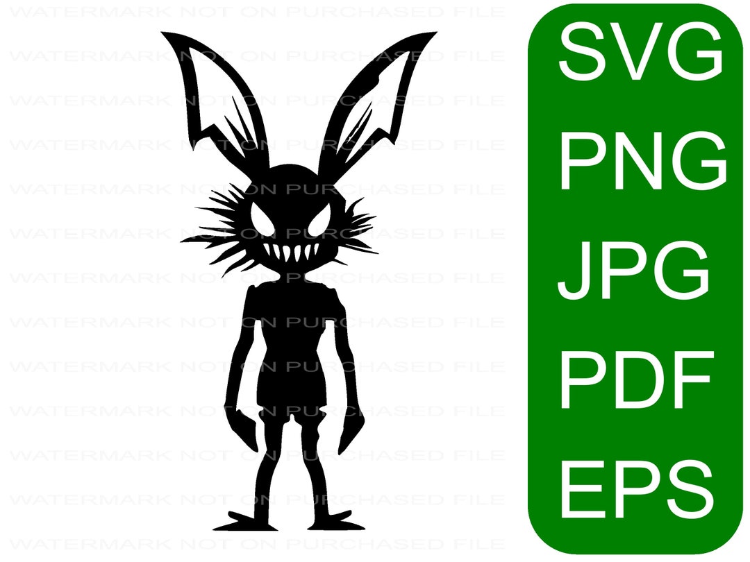 Bad Bunny SVG Evil Rabbit Silhouette JPG Easterween Evil - Etsy