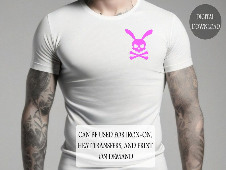 Easter Bunny Skull and Crossbones SVG, Evil Rabbit Silhouette JPG, Grim ...