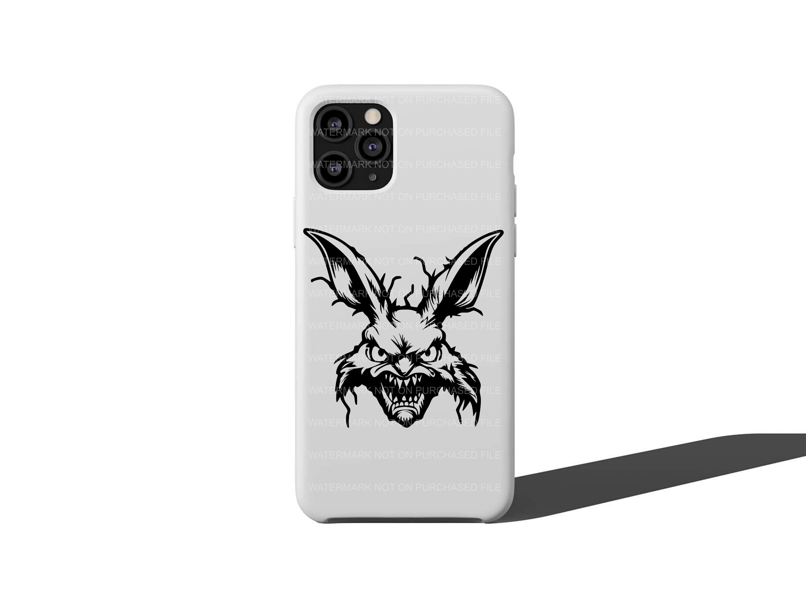 Bad Bunny SVG, Evil Rabbit Silhouette JPG, Angry Easter Bunny Pdf ...