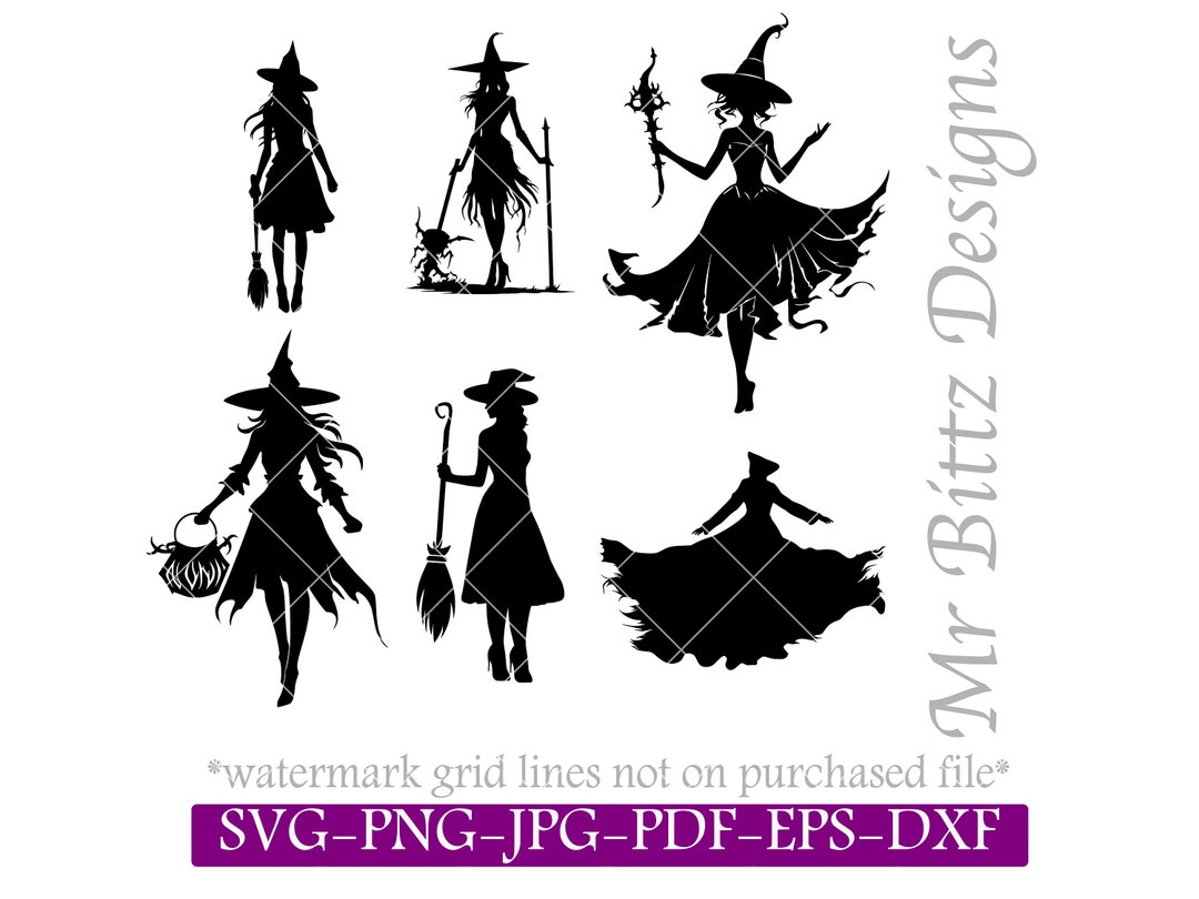 Witch SVG Bundle, Witchcore DIY Transfer Sticker, Witchy Iron on ...