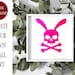 Easter Bunny Skull and Crossbones SVG, Evil Rabbit Silhouette JPG, Grim ...
