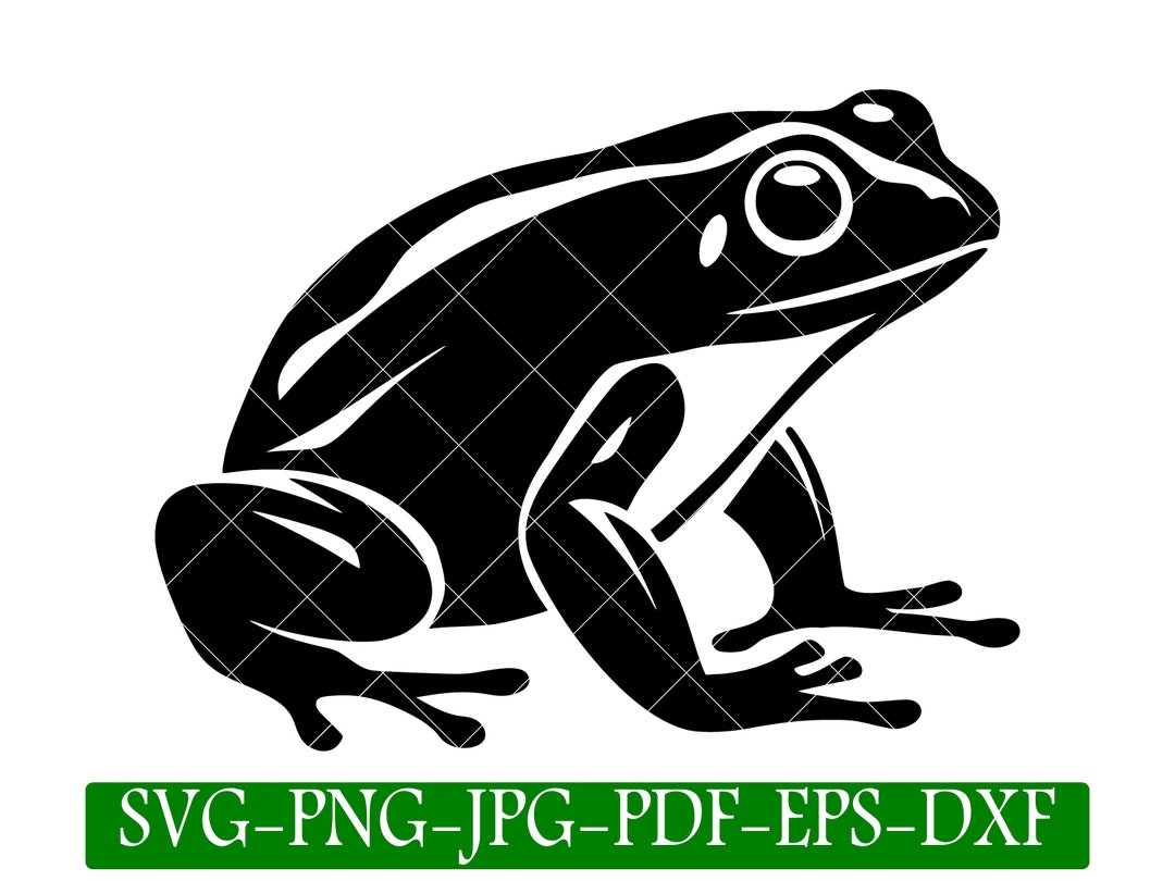 Frog Silhouette SVG DIY Frog Decal Cute Frog Graphic PDF - Etsy