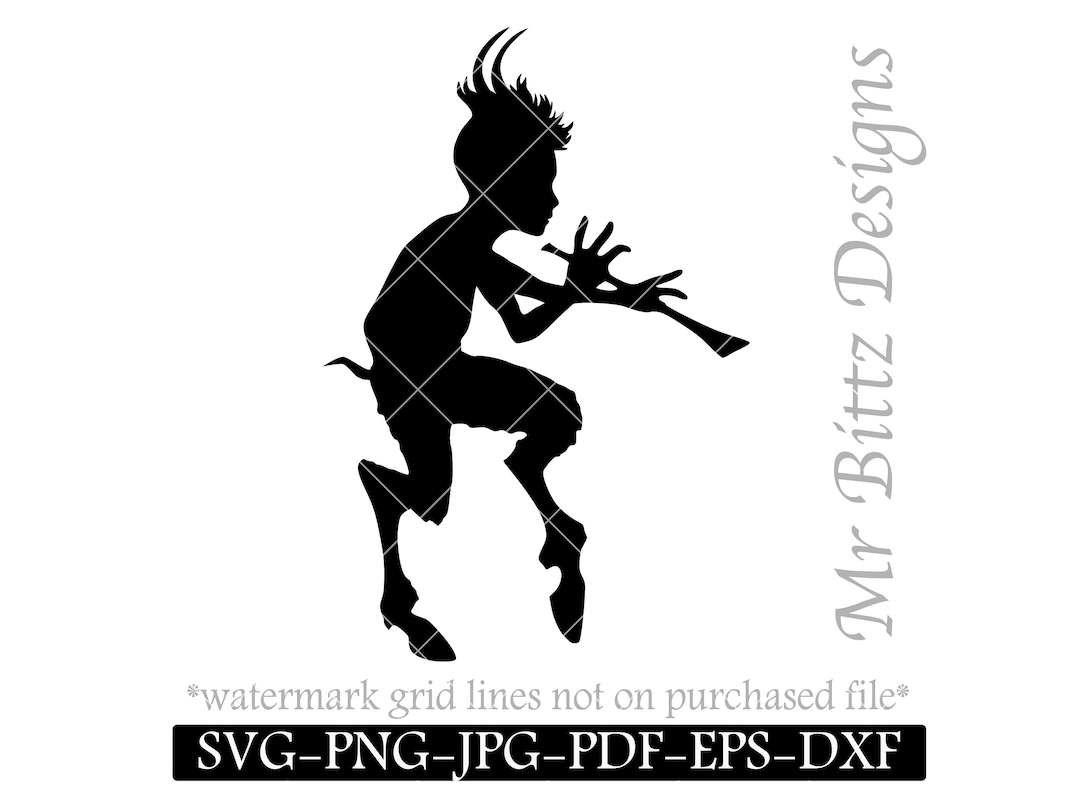 Satyr SVG, DIY Transfer Sticker, Iron on Fairy Graphic, Fantasy Stencil ...