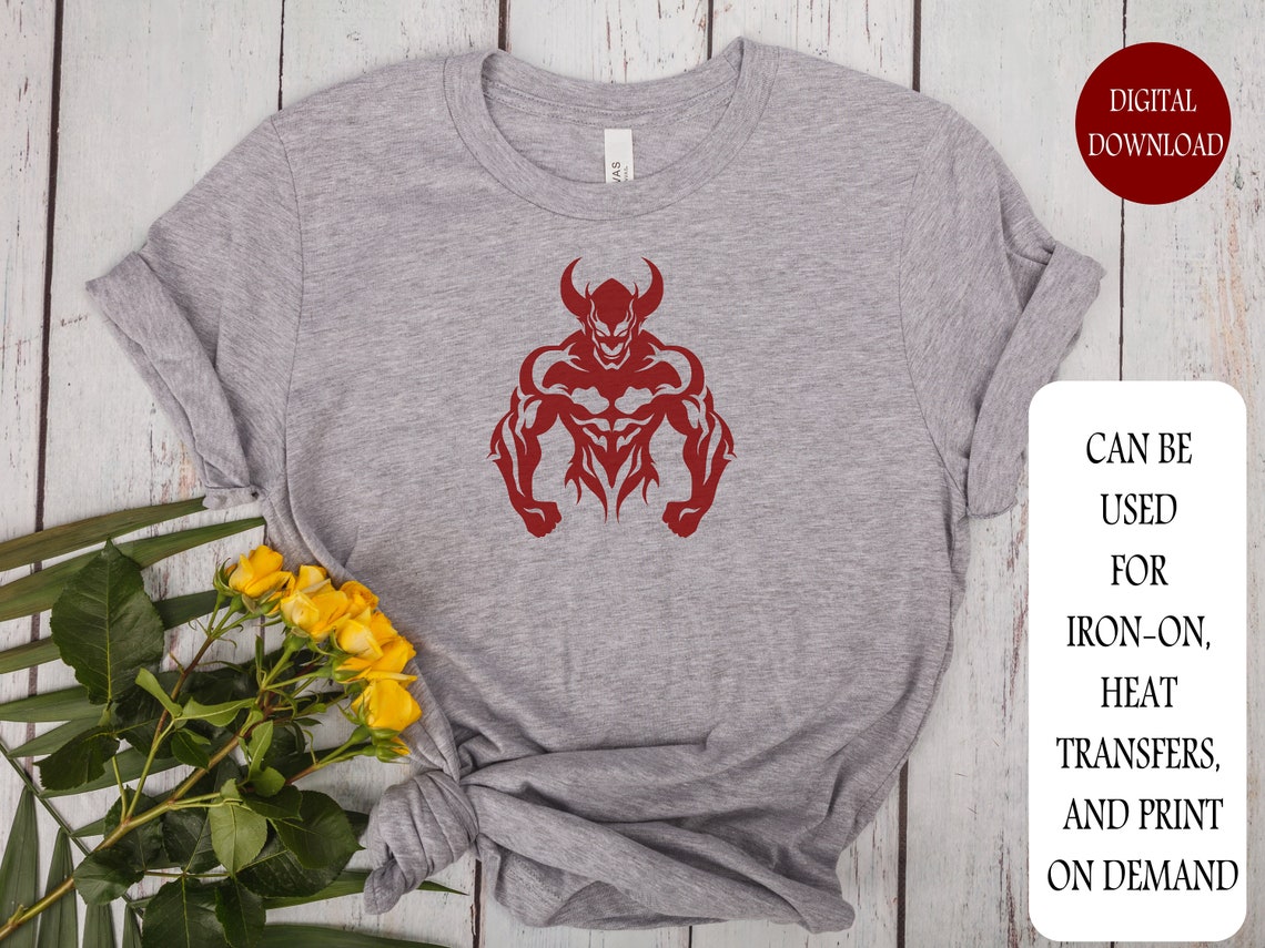 Demon Svg DIY Devil Graphic Devilish Art Edgy Crafting - Etsy