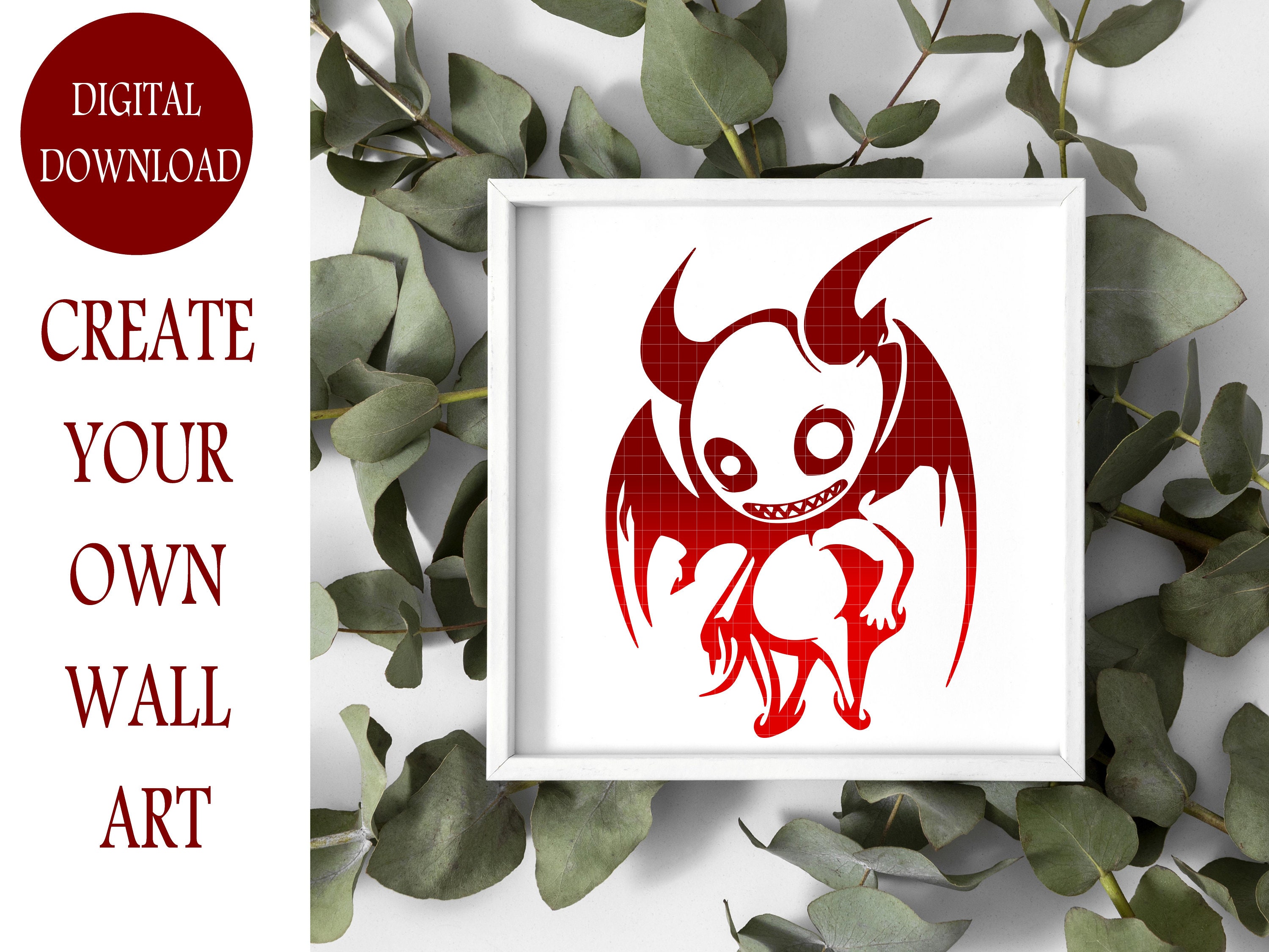 Imp Svg, DIY Devil Graphic, Devilish Art, Edgy Crafting, Cheeky Baby ...