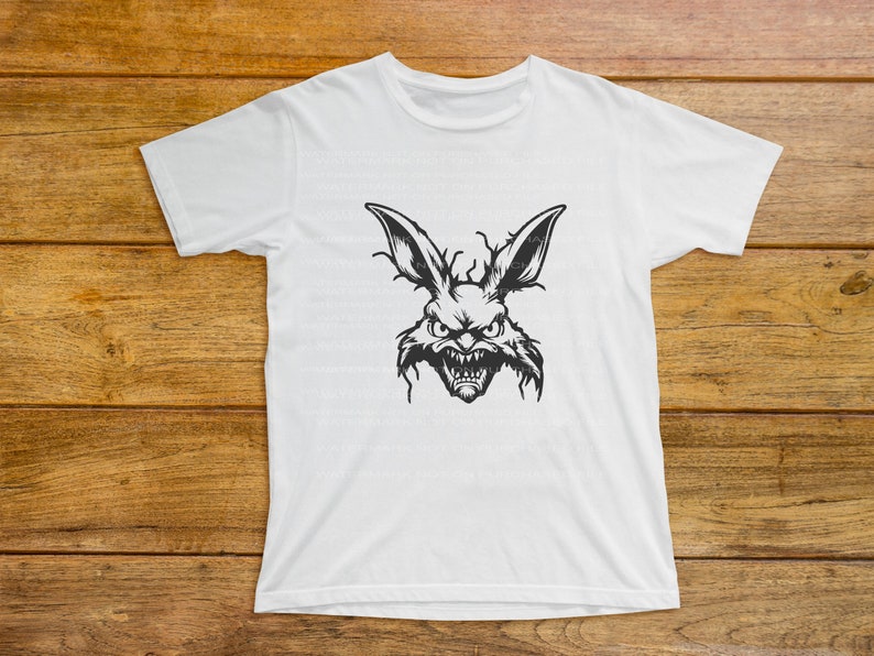 Bad Bunny SVG, Evil Rabbit Silhouette JPG, Angry Easter Bunny Pdf ...