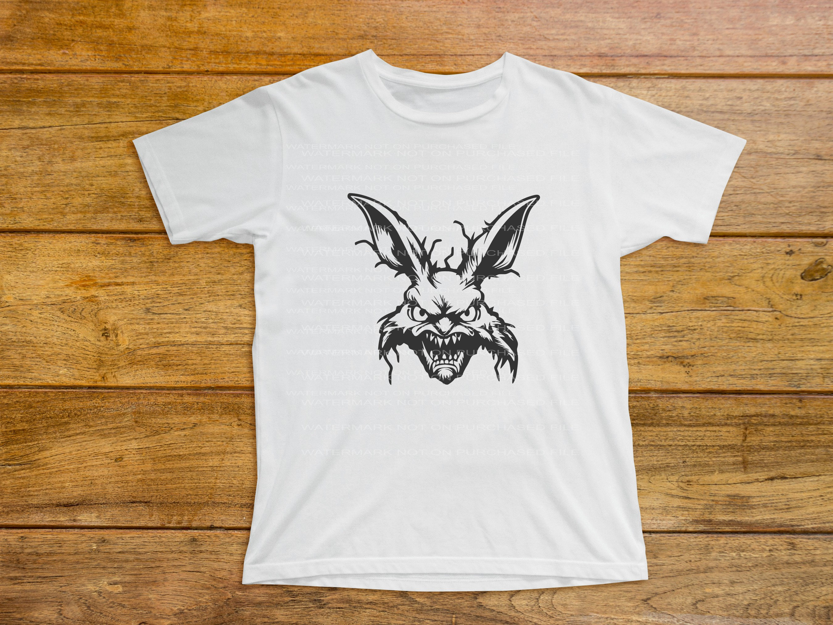 Bad Bunny SVG, Evil Rabbit Silhouette JPG, Angry Easter Bunny Pdf ...