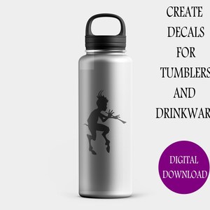 Satyr SVG, DIY Transfer Sticker, Iron on Fairy Graphic, Fantasy Stencil ...