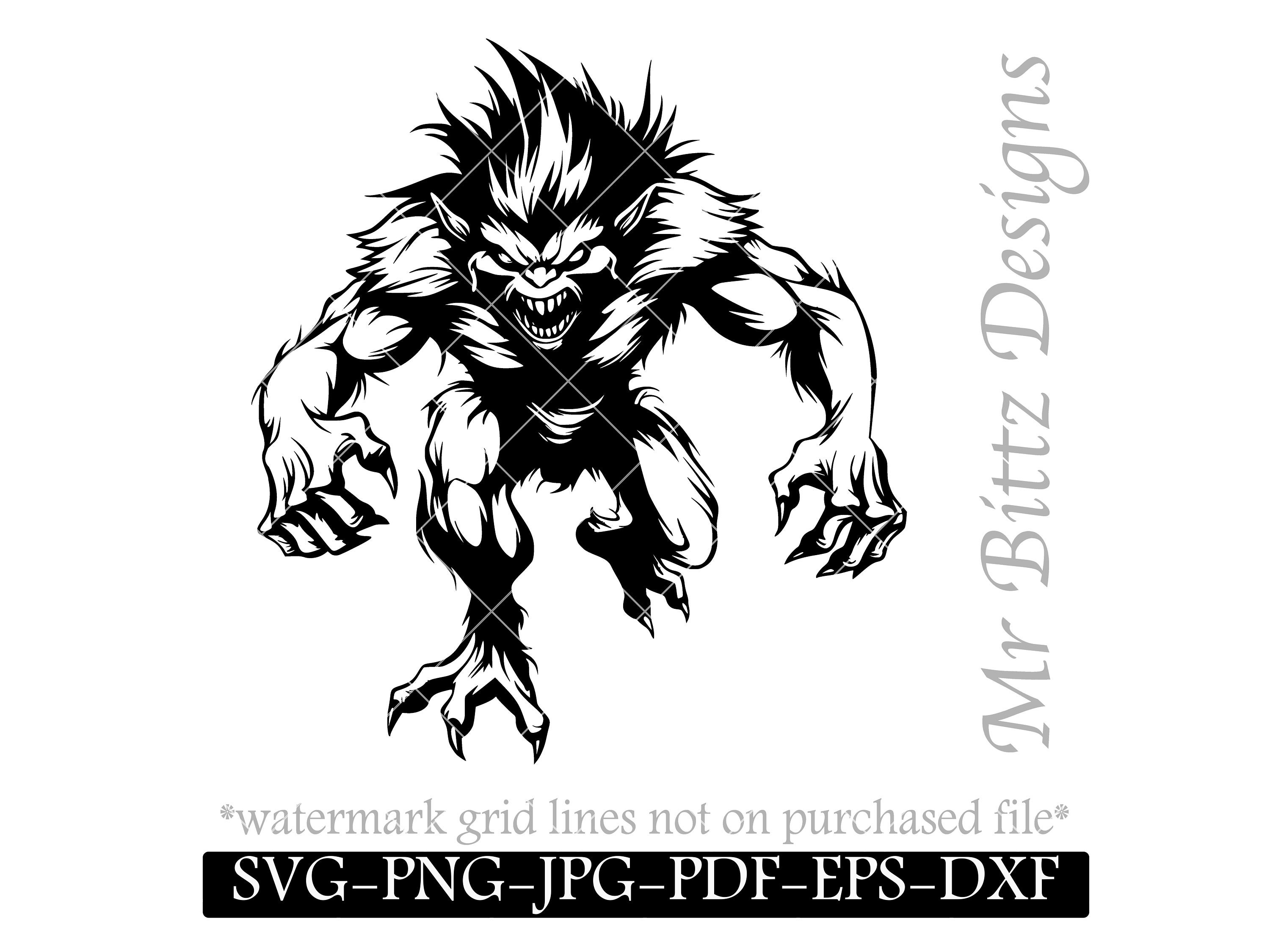 Troll SVG, Werewolf, Wolf Man, Ogre, Brute, Halloween Monster, Hairy ...