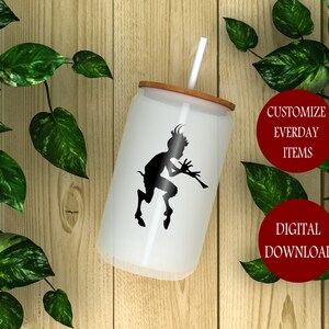 Satyr SVG, DIY Transfer Sticker, Iron on Fairy Graphic, Fantasy Stencil ...