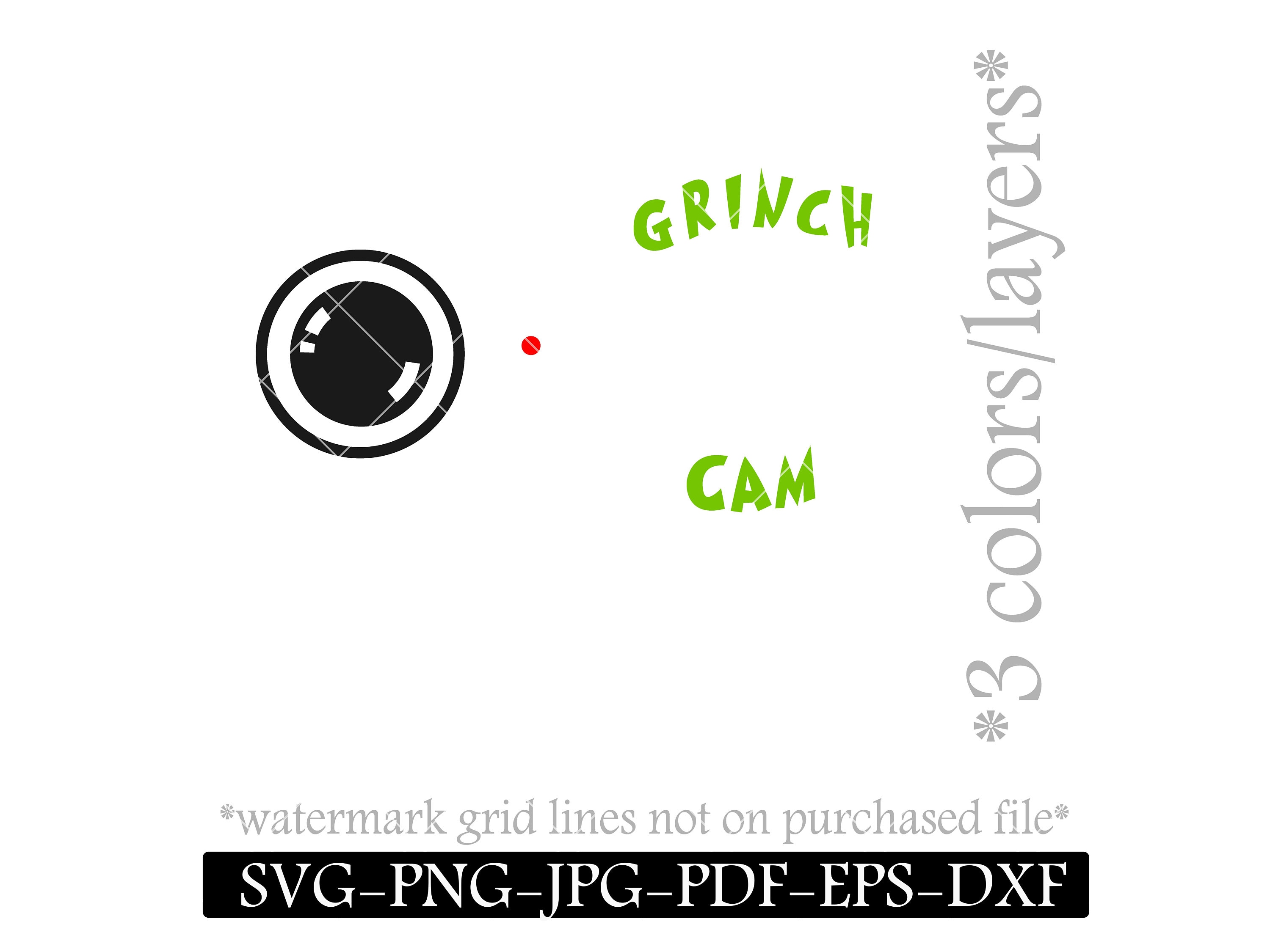 Grinch Cam SVG Christmas Digital Download, Stencil, Iron on Graphic ...