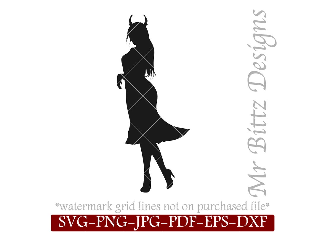 Succubus SVG DIY Decal Sticker Iron on Female Demon. - Etsy