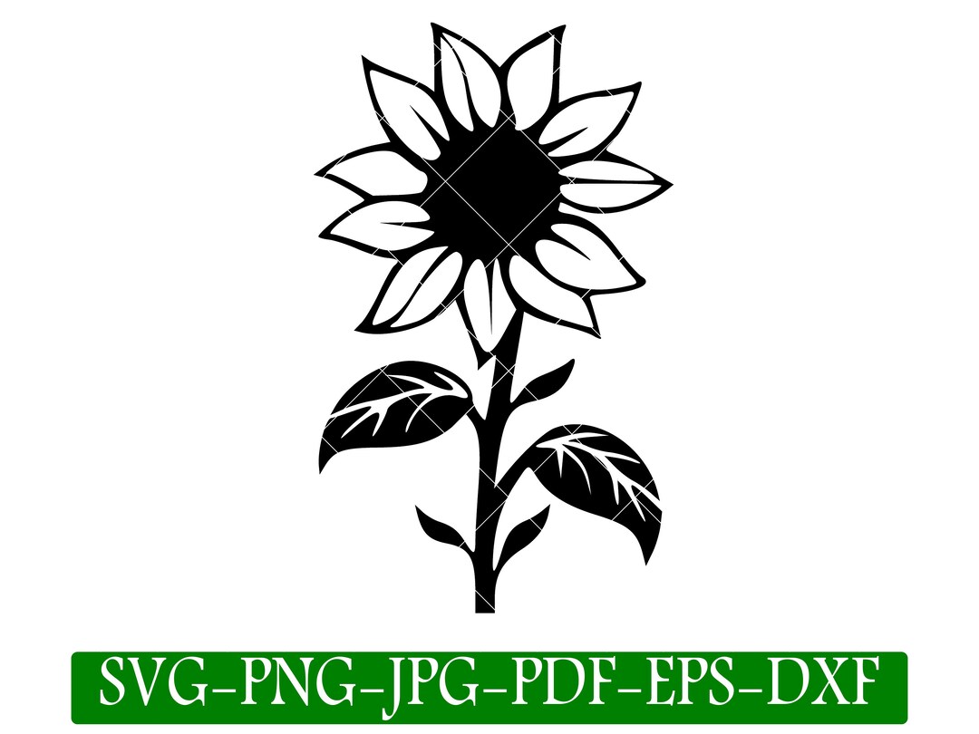 Sunflower SVG Floral Png Transfer Sticker File Vector - Etsy