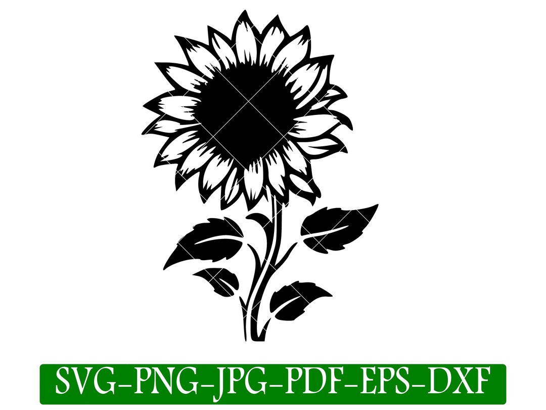 Sunflower SVG Floral Png Transfer Sticker File Vector - Etsy