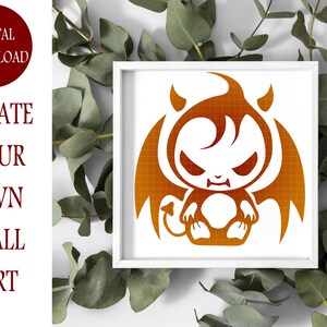 Demon Baby SVG, Digital Download, Dark Nursery Decor, Demonic Infant ...