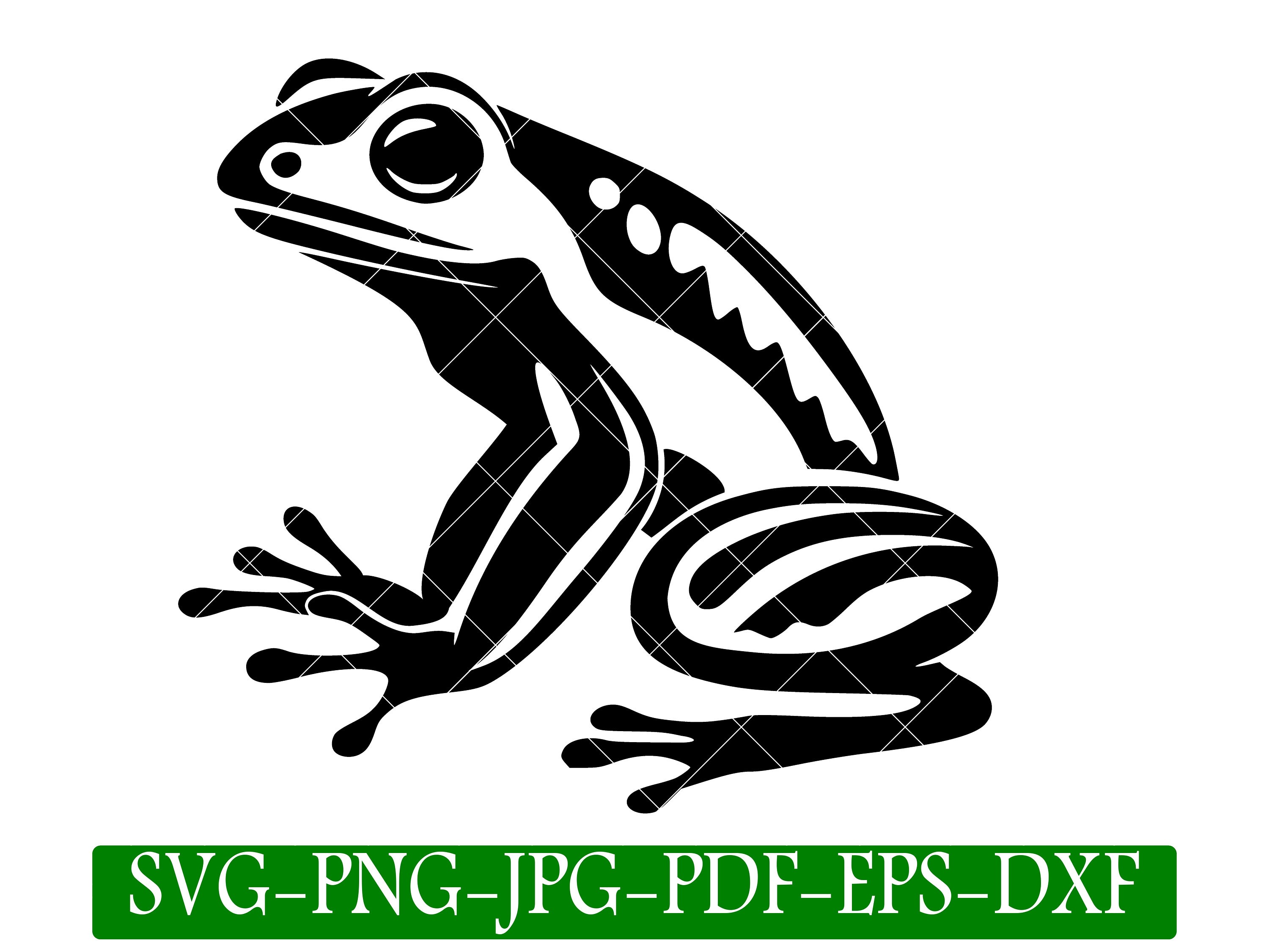 Frog Silhouette SVG DIY Frog Decal Cute Frog Graphic PDF - Etsy