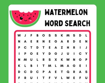 August Word Search, Printable, Instant Download, PDF - Etsy