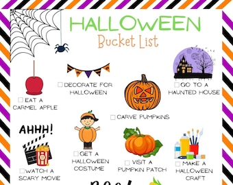 Fall Bucket List, Printable, Fun & Colorful - Etsy
