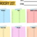 Printable Grocery List - Etsy