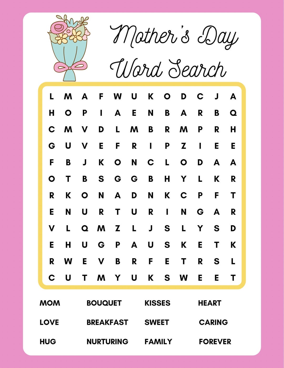 Mothers Day, Instant Download, Printable, PDF - Etsy