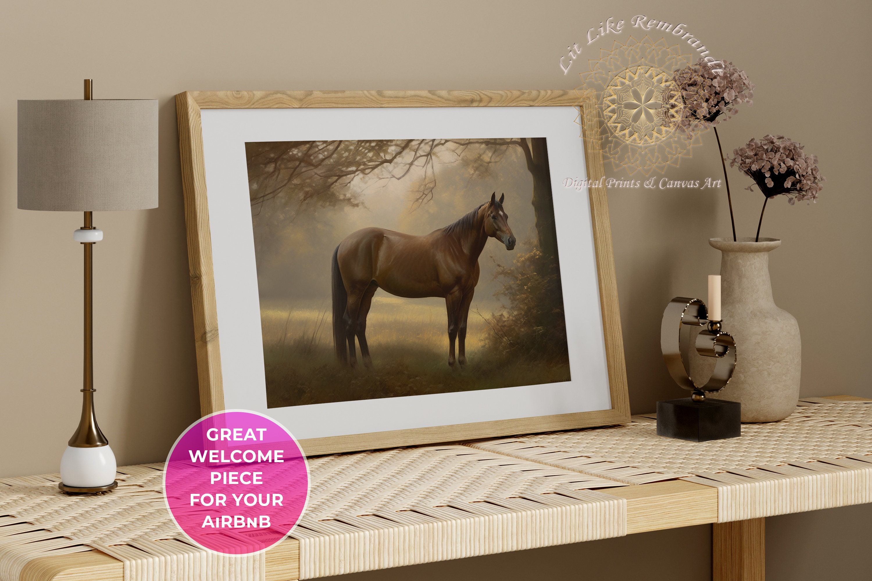 Printable Vintage Horse Wall Art, Rustic Home Decor Gift, Equestrian ...