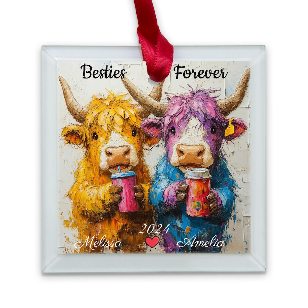 Personalized Highland Cow Custom Bestie Better Together Best Friends ...