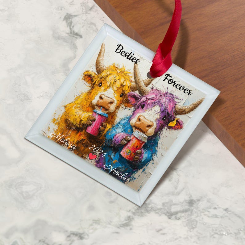 Personalized Highland Cow Custom Bestie Better Together Best Friends ...