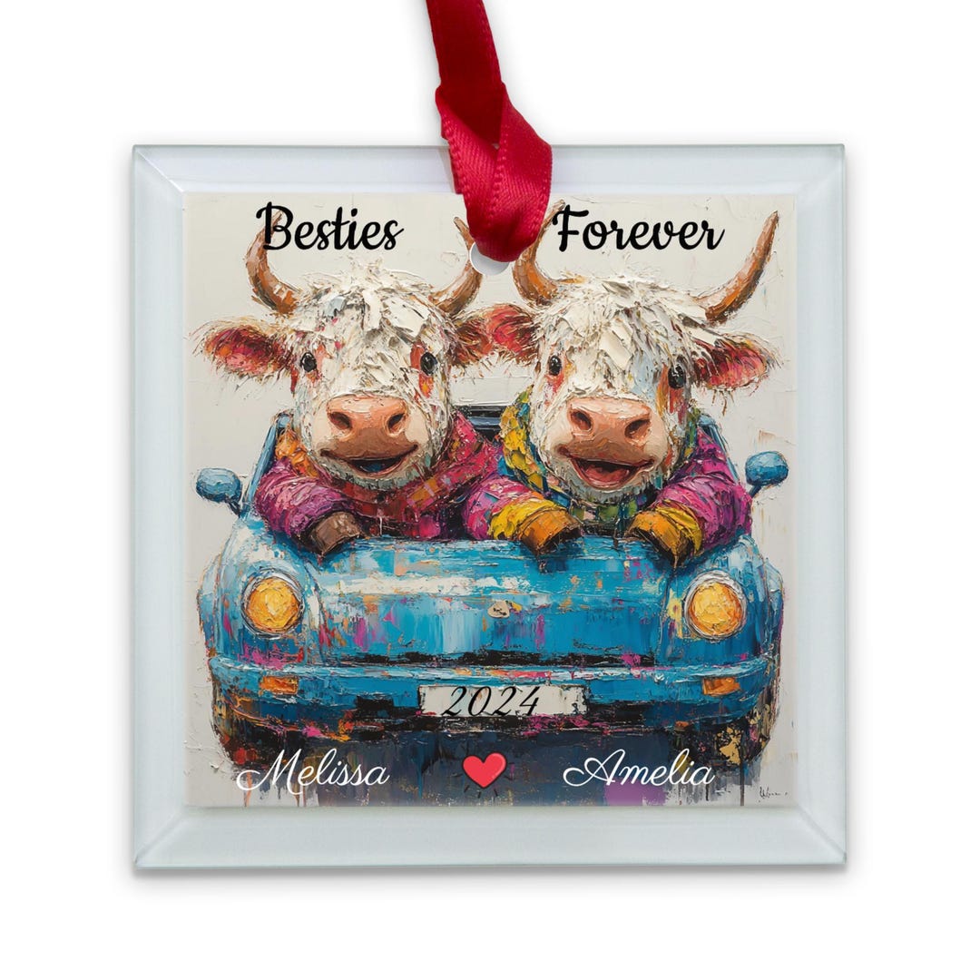 Personalized Highland Cow Bestie Custom Better Together Friends Gang ...