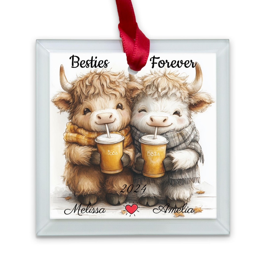 Personalized Highland Cow Ornament, Custom Best Friend Gift, Better ...