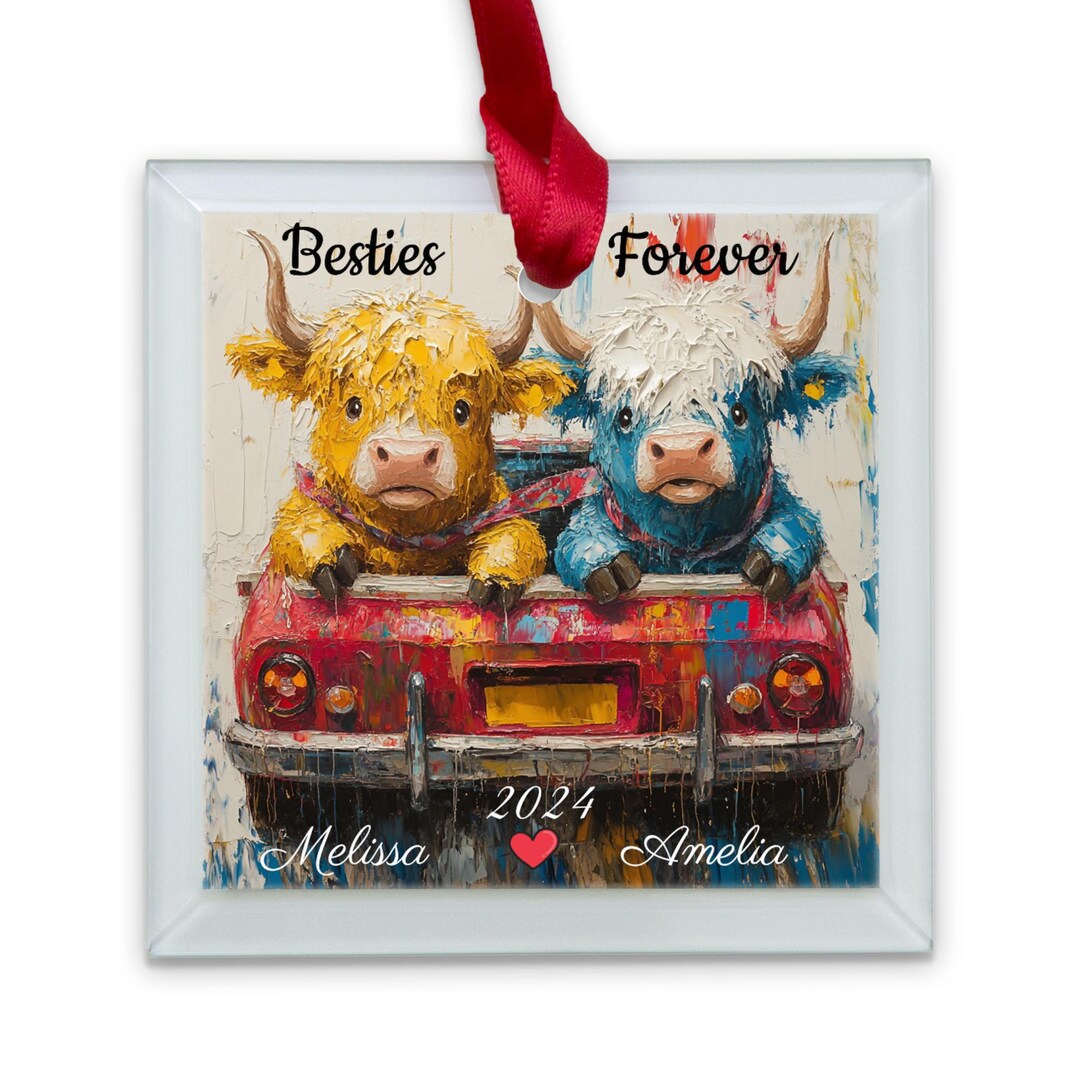 Personalized Highland Cow Custom Bestie Better Together Best Friends ...