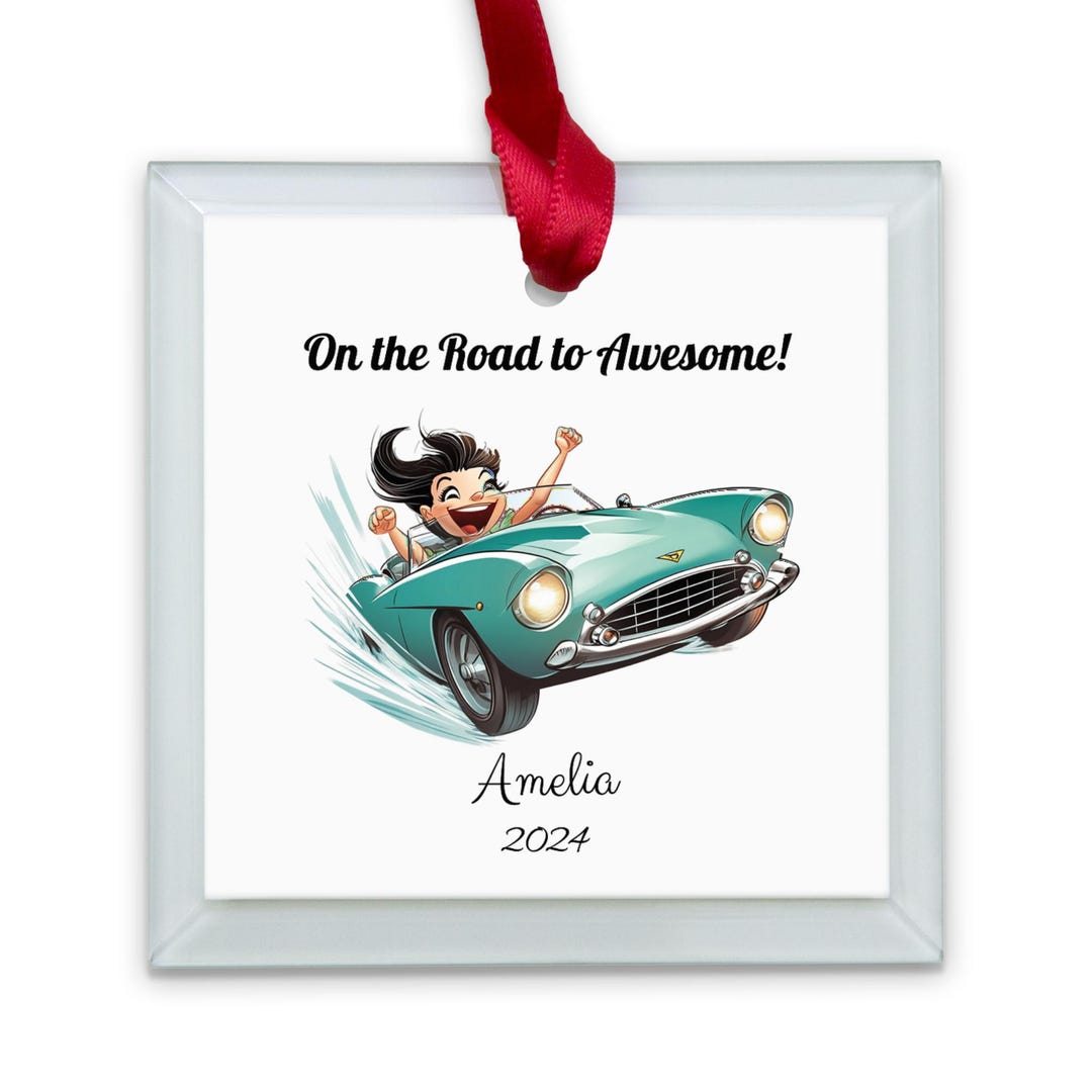 Personalized First Time Girl Driver Ornament, New Driver Keepsake ...