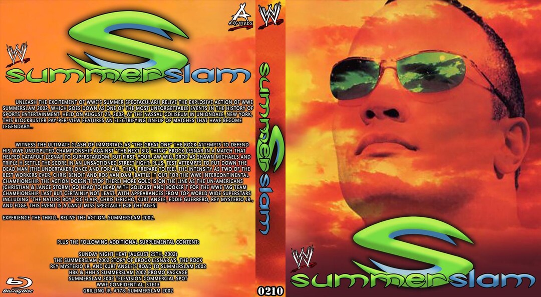 WWE SUMMERSLAM 2002 Blu Ray - Etsy