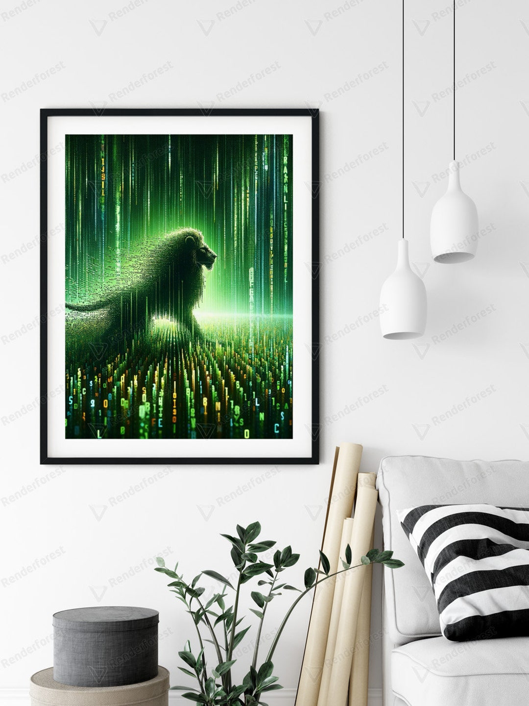 Digital Roar: the Matrix Mane - Etsy