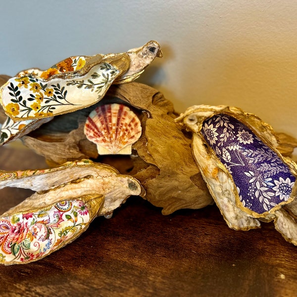 Oyster Shell With Bird Art - Etsy