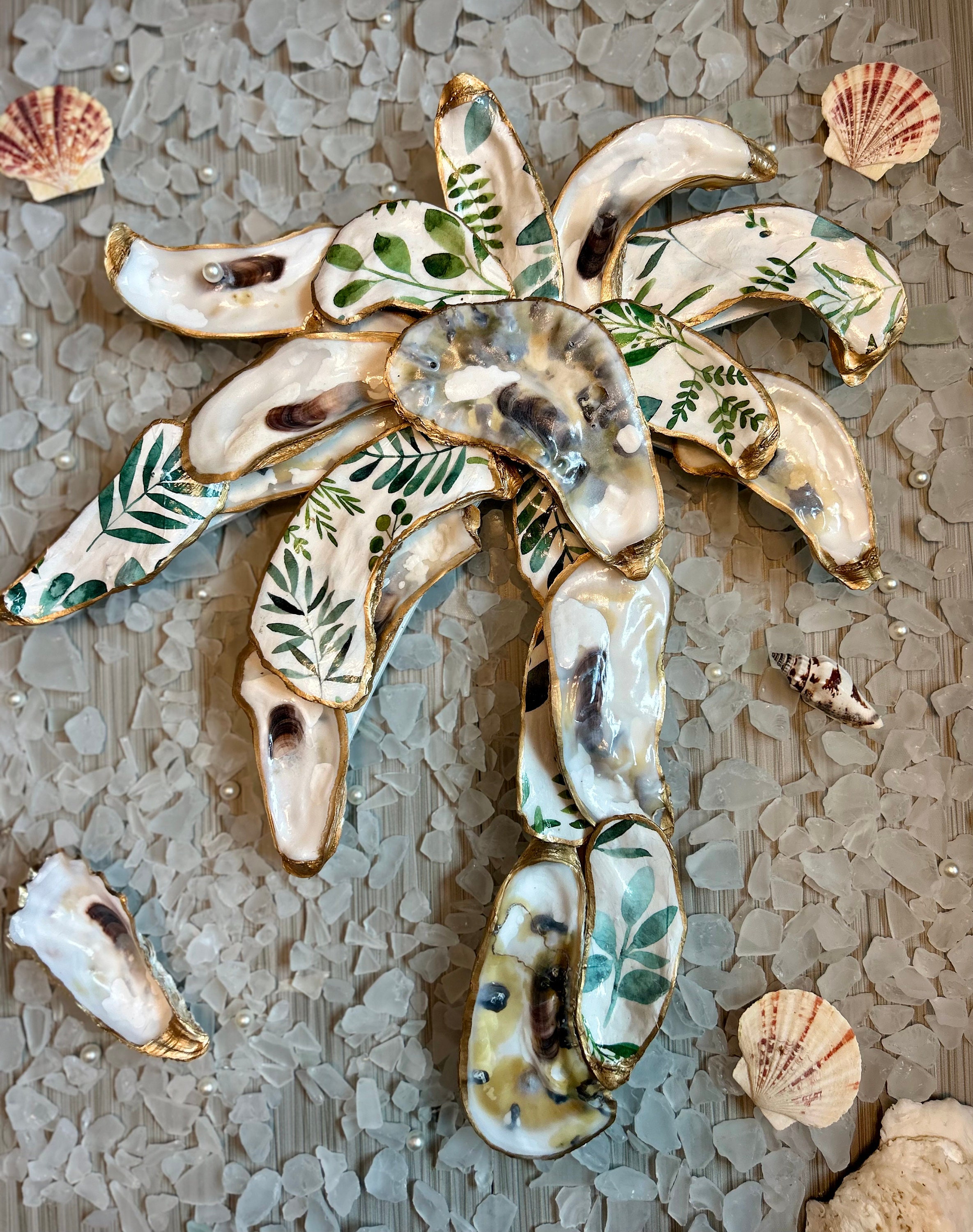 Oyster Shell Palm Tree Wall Hanging - Etsy