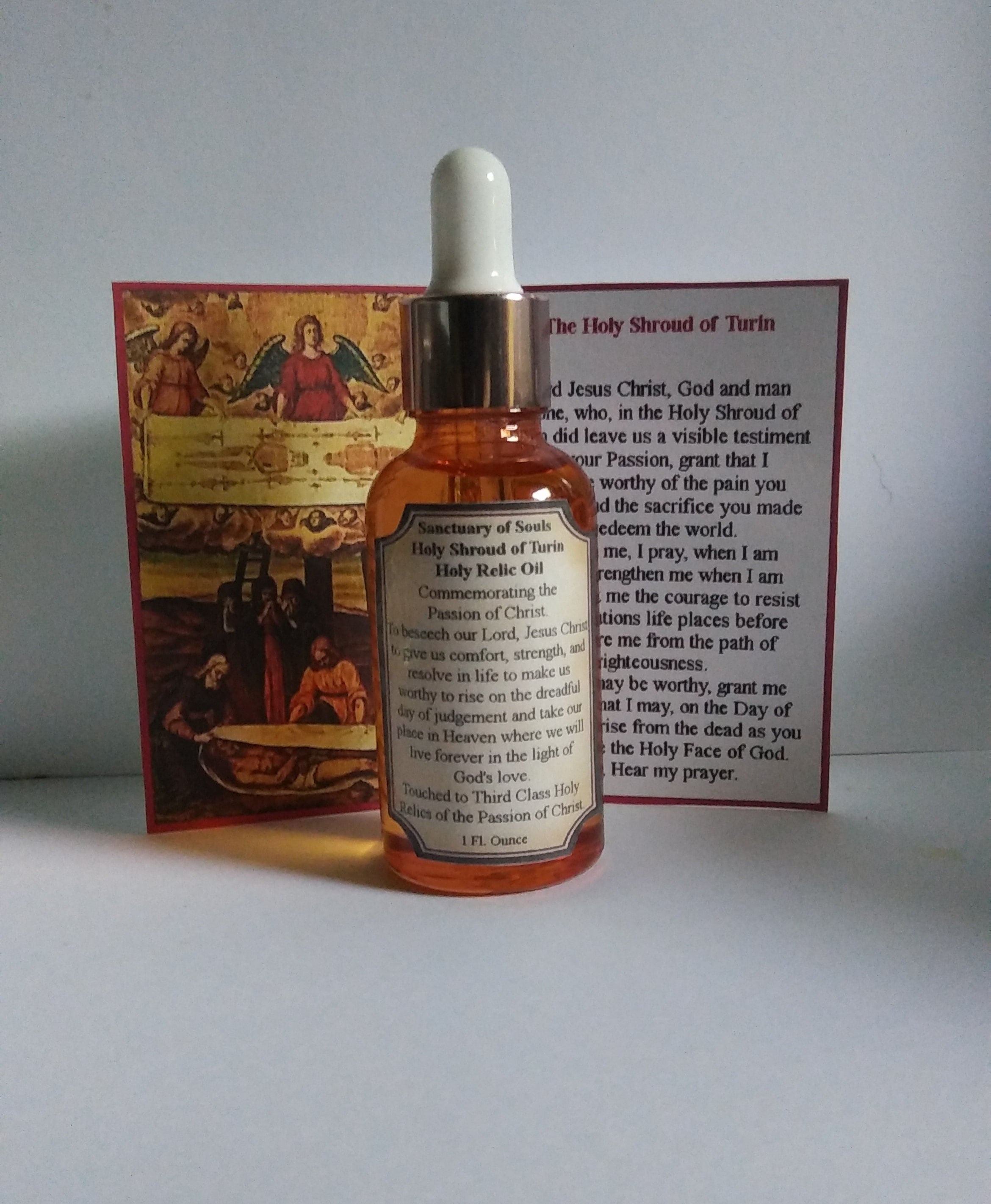 Holy Shroud of Turin-christ's Passion -holy Relic Oil With Prayer Card ...