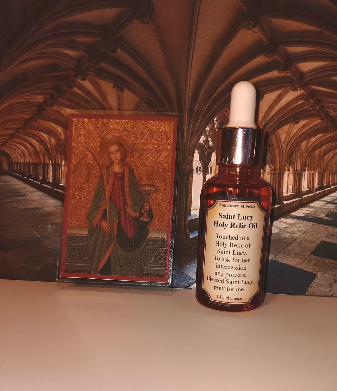 Saint Lucy -- Holy Relic Oil - With Prayer Card - Etsy