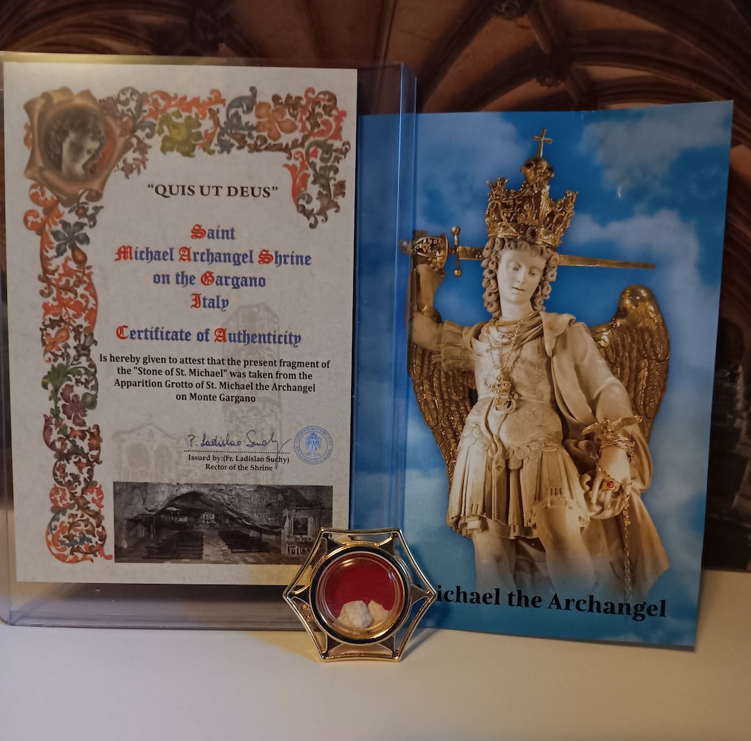 St Michael the Archangel Relic Stones With COA and Pamphlet - Etsy