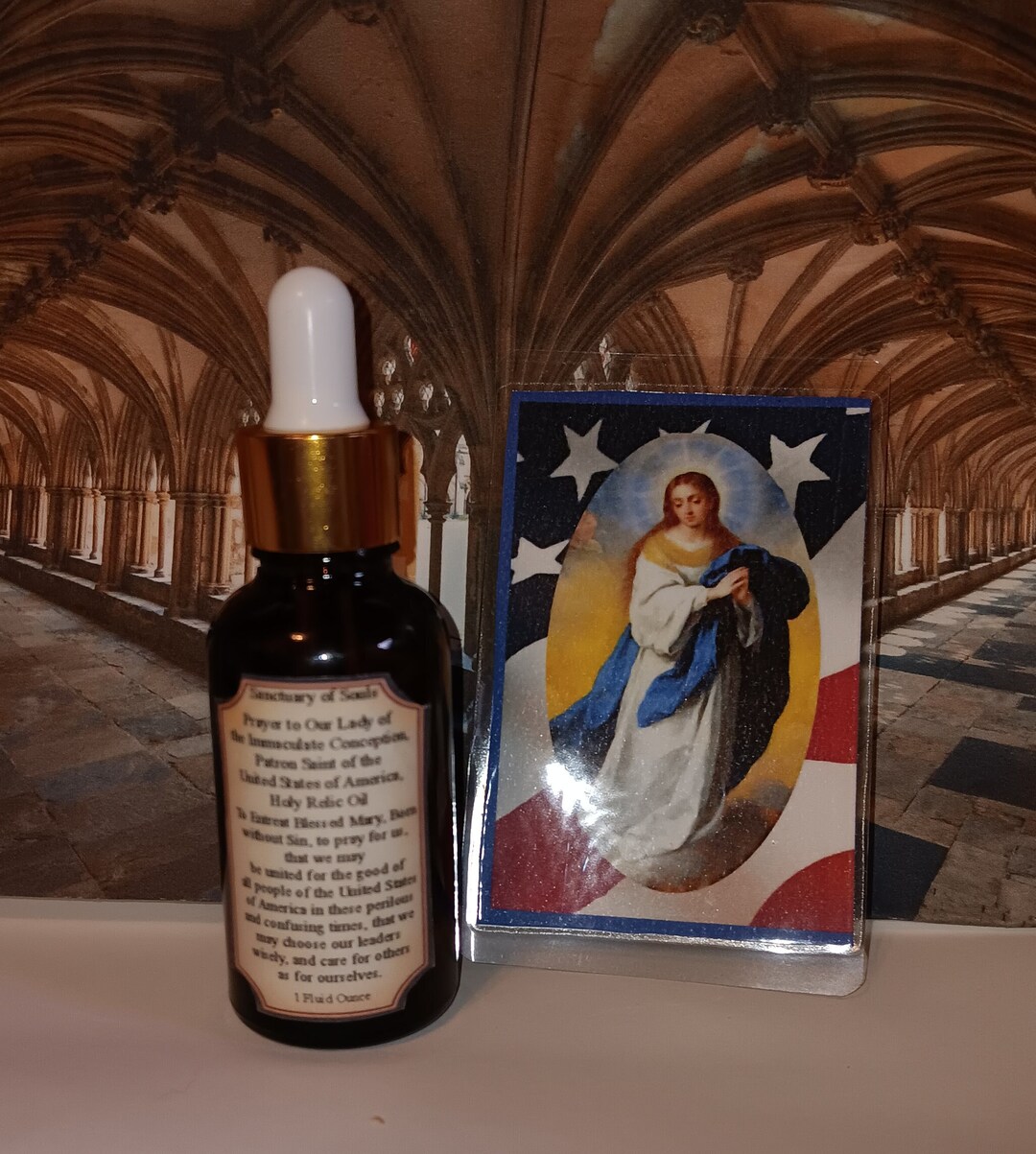 Our Lady of the Immaculate Conception Holy Relic Oil and Prayer Card ...