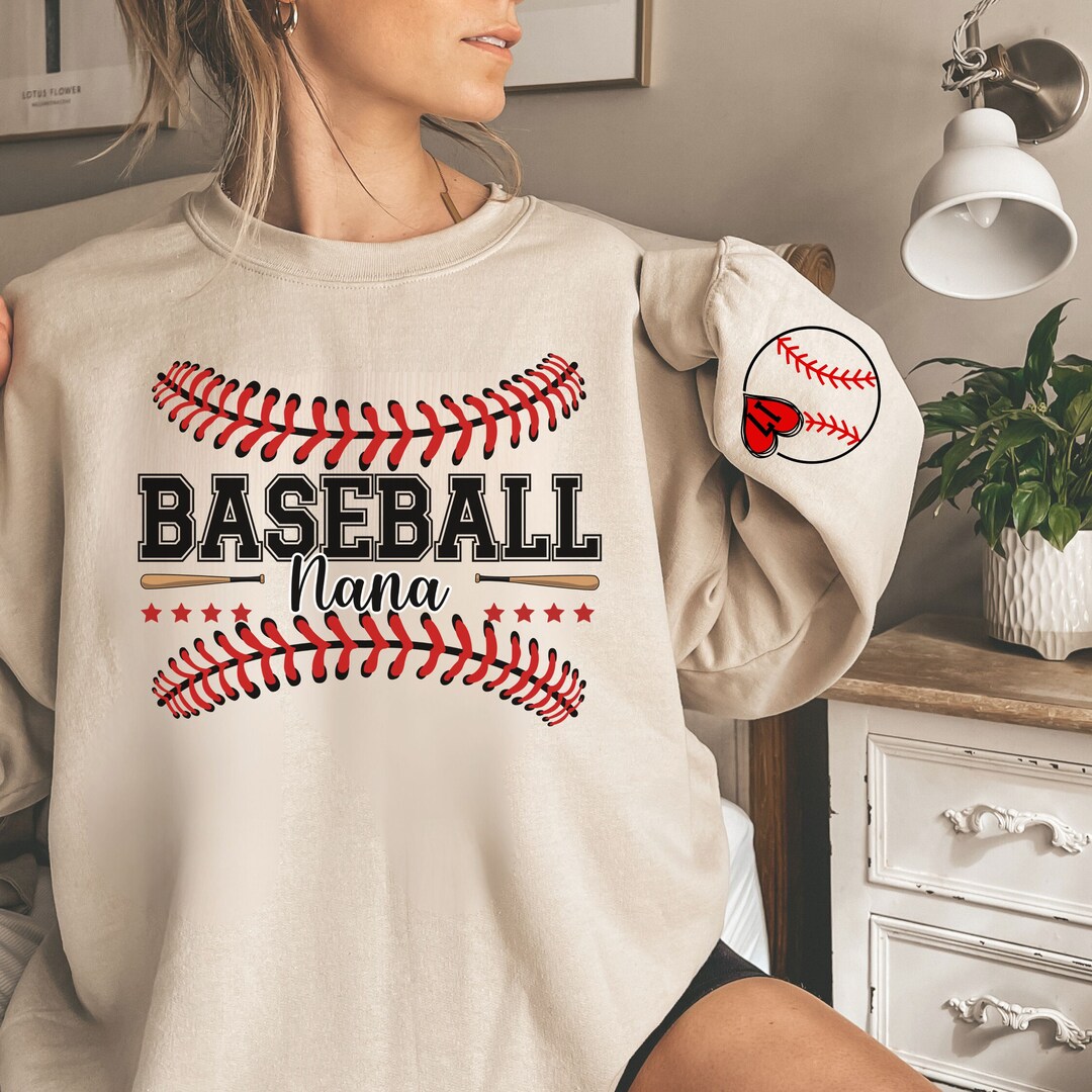 CUSTOM Baseball Nana Sweatshirt ,gift for Her, Gift for Nana, Mother's ...