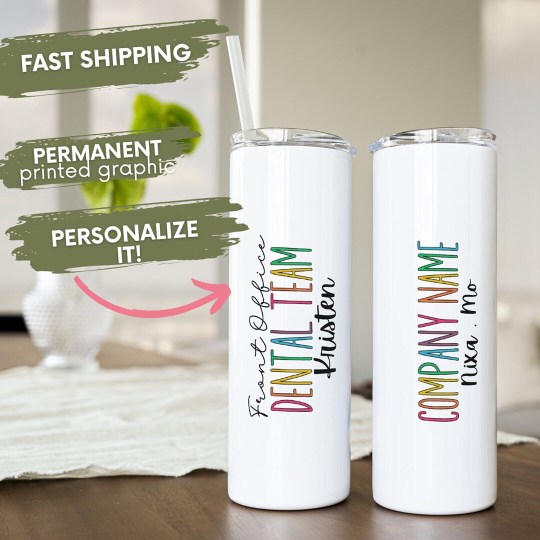 CUSTOM DENTAL Front Office Tumbler, Matching Dentist Personalized Cup ...