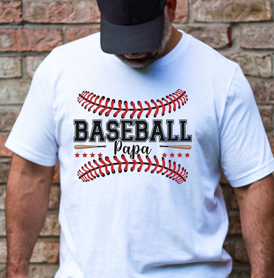 CUSTOM Baseball Papa T-shirt, Baseball Papa Shirt, Baseball Tshirt for ...