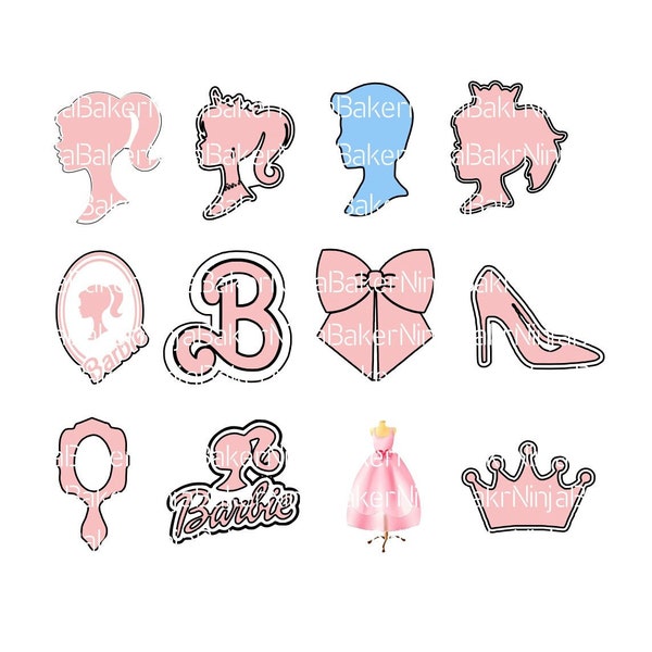 Barbie Cookie Cutter Outline - Etsy