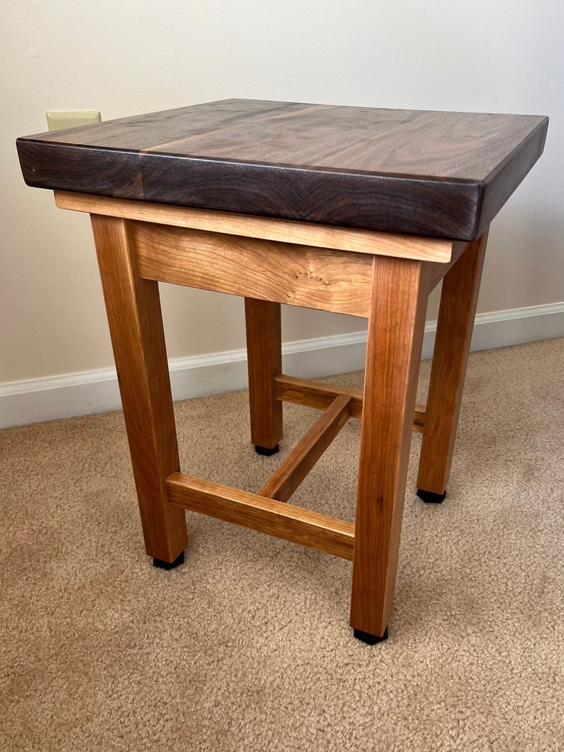 Walnut and Cherry End Tables Set of Two - Etsy