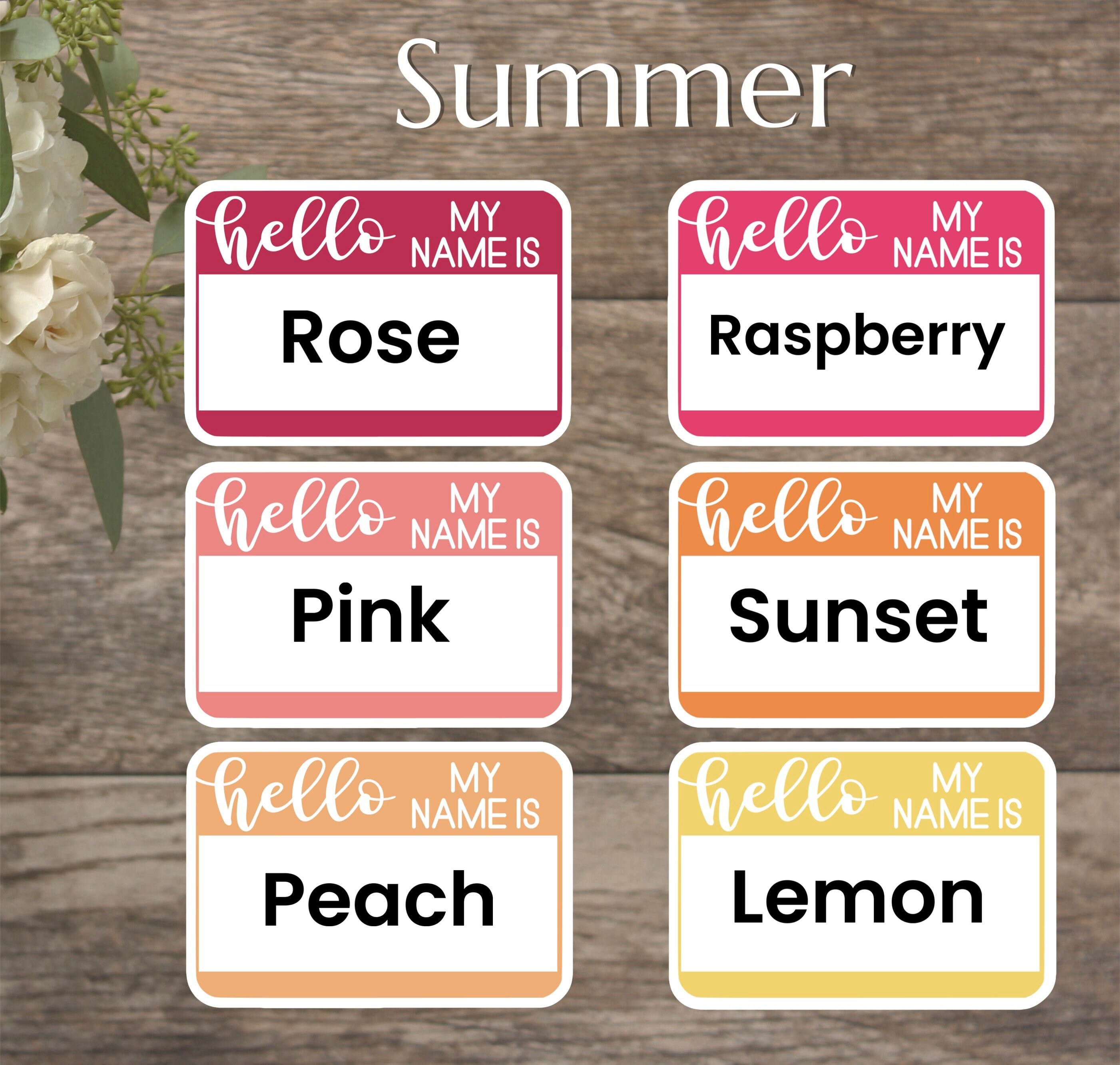 Aloha My Name is Baby Reveal Sticker - Hello, My Name is Personalized ...