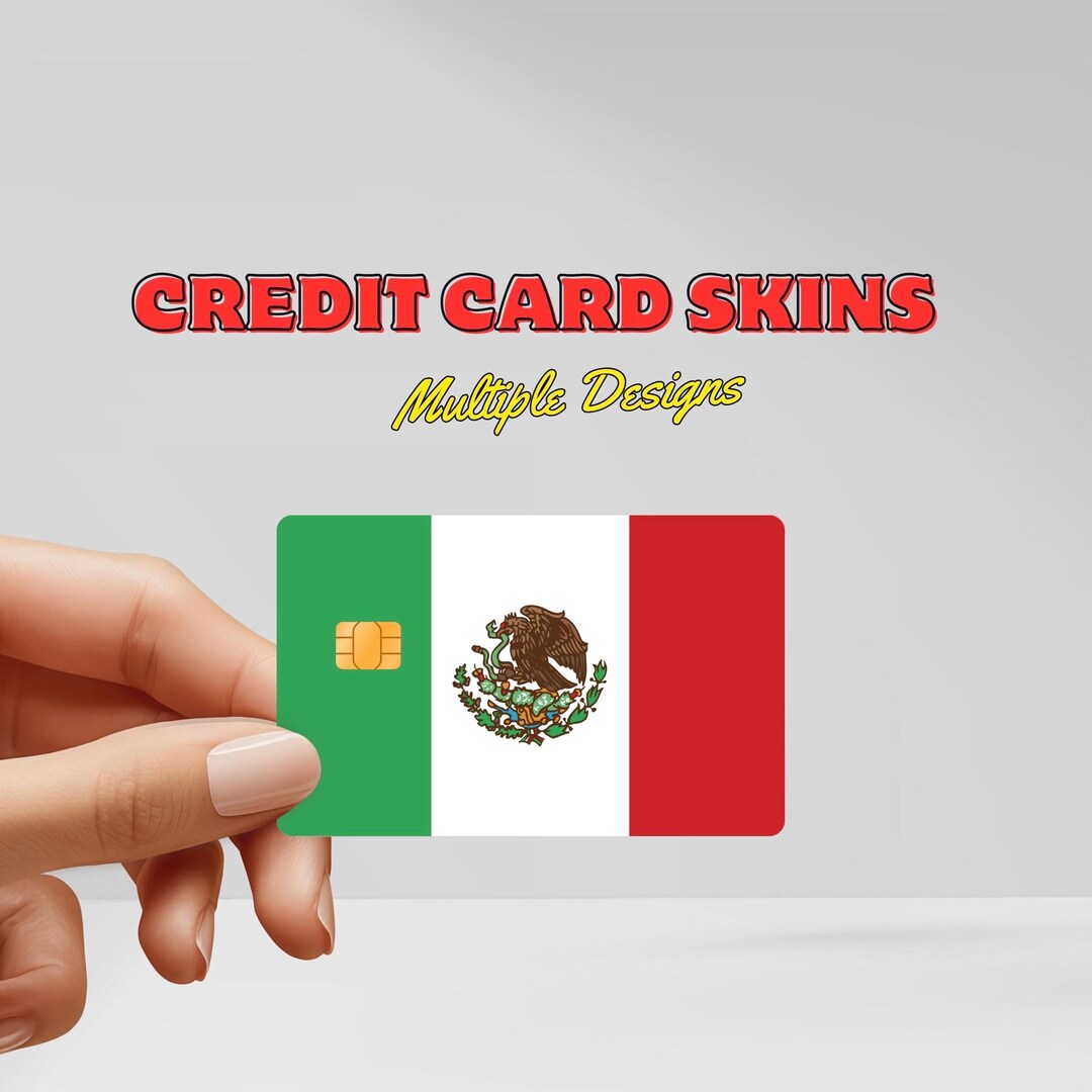 Mexican Flag Card Debit or Credit Card Skin Vinyl Sticker - Debit Card ...