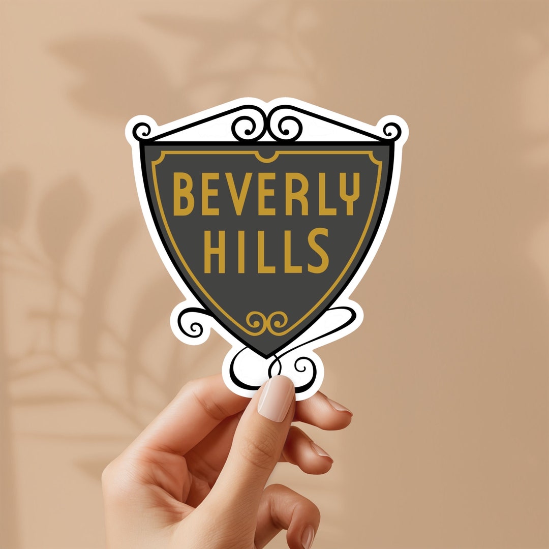 Beverly Hills Hotel Sign Sticker - Famous Signs, Vinyl Sticker, for ...