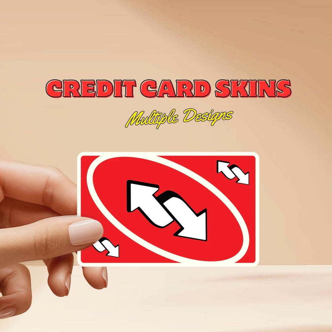 Red Reverse Card Debit or Credit Card Skin Vinyl Sticker Debit Card ...
