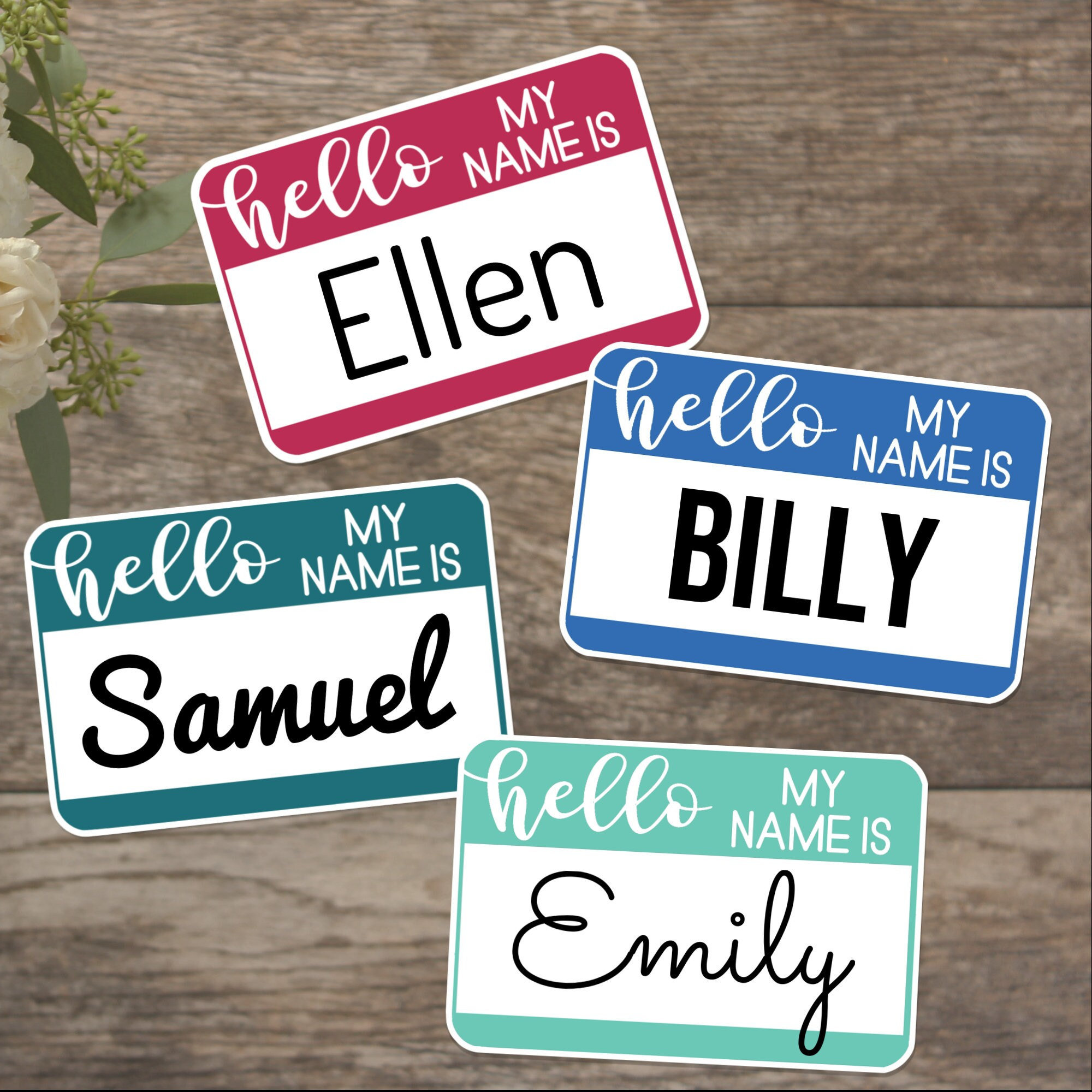 Aloha My Name is Baby Reveal Sticker - Hello, My Name is Personalized ...